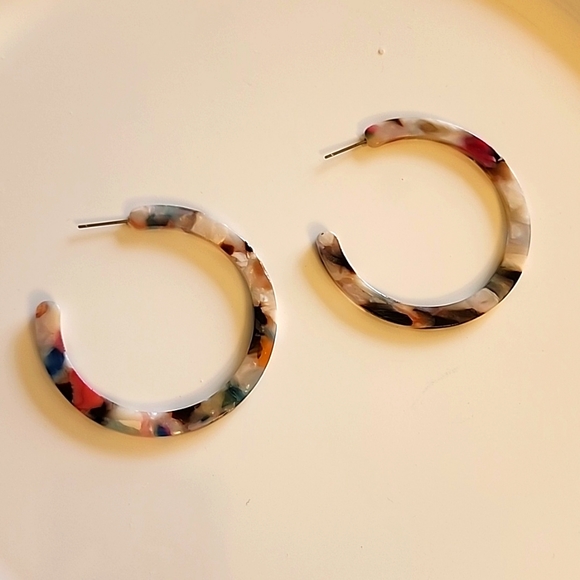 Fashion Jewelry | Jewelry | Acrylic Hoops Multicolor Scale Light Weight ...